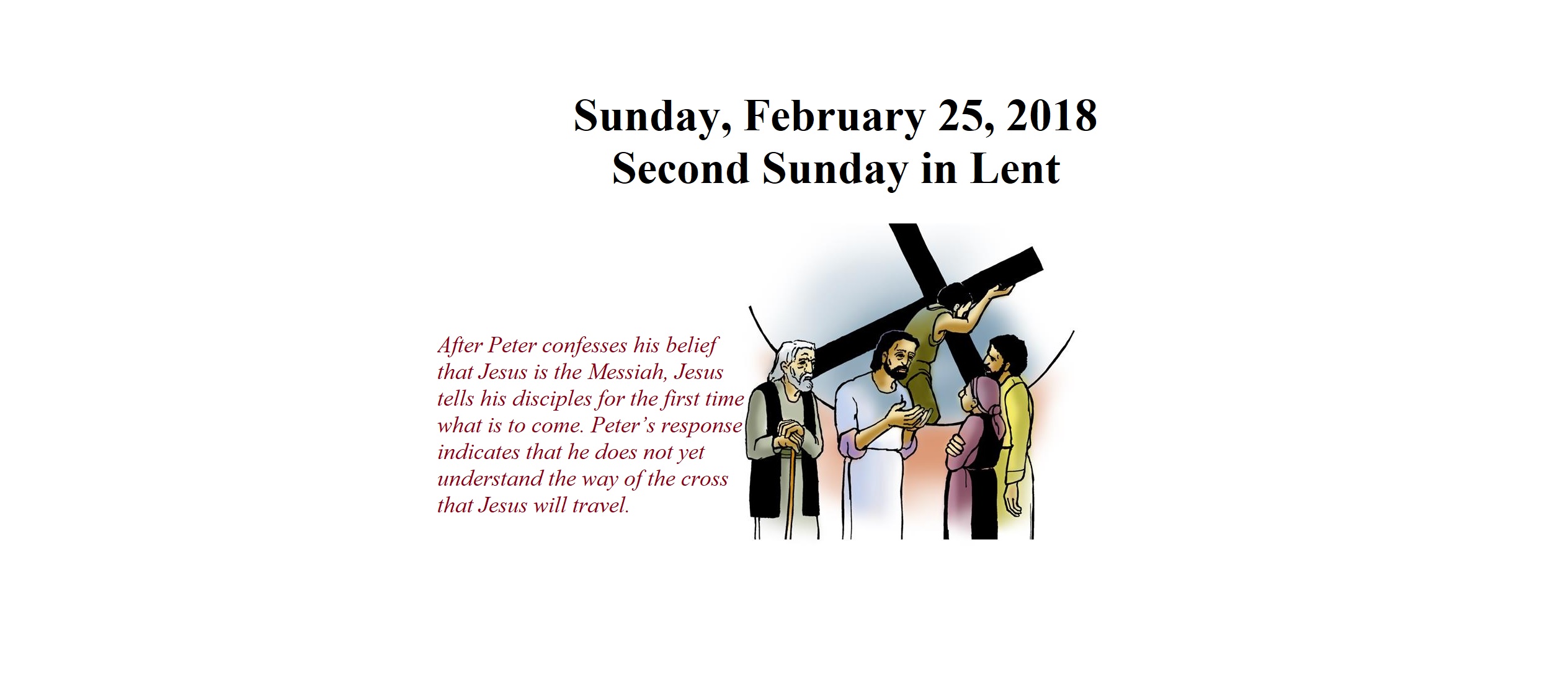 Sunday, February 25, 2018 Second Sunday in Lent - Bethesda Lutheran ...