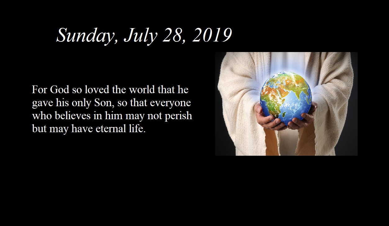 Sunday, July 28, 2019 - Bethesda Lutheran Church of Malmo, MN