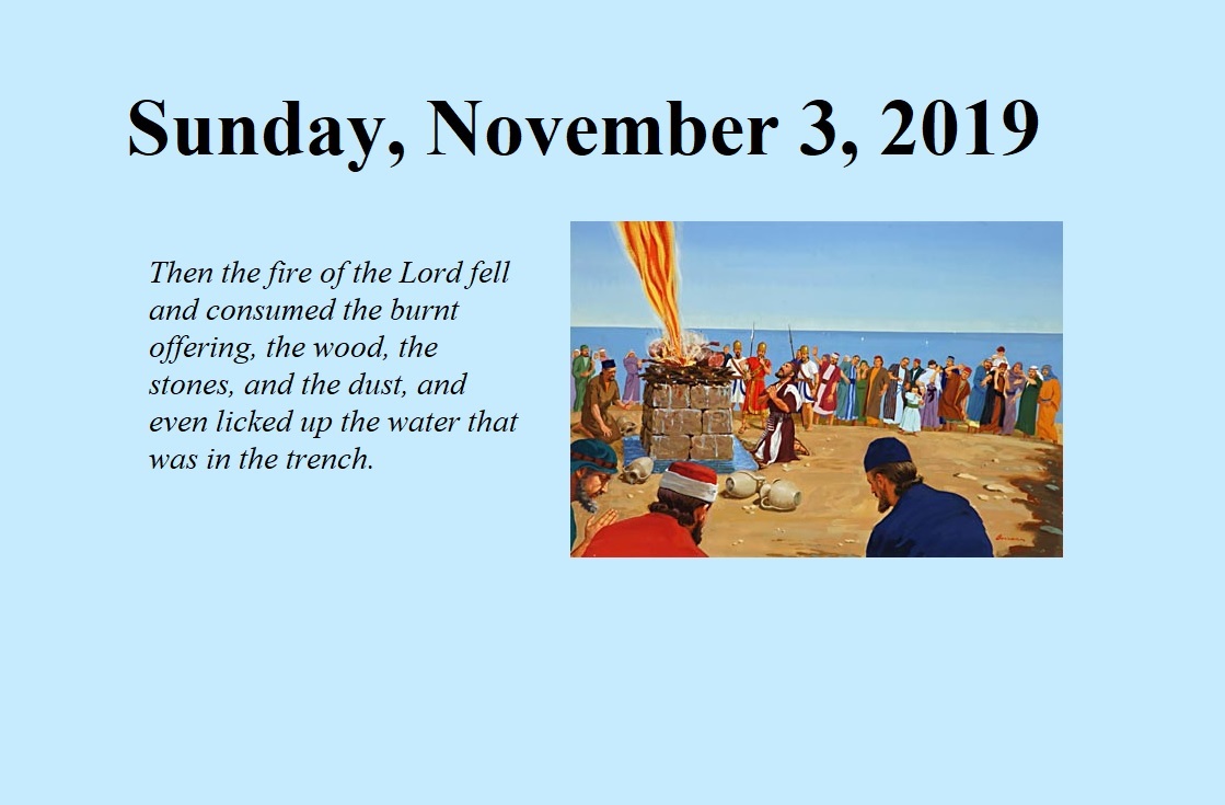 Sunday, November 3, 2019 - Bethesda Lutheran Church of Malmo, MN