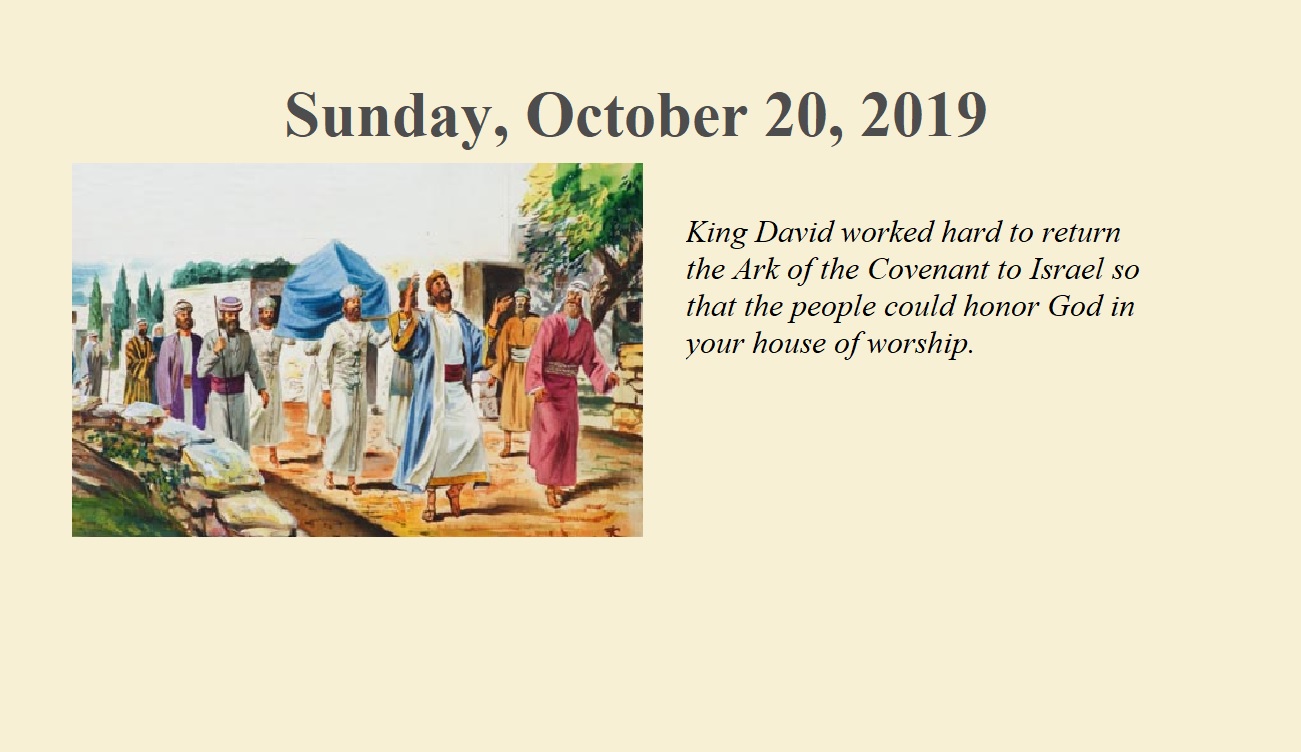 Sunday, October 20, 2019 - Bethesda Lutheran Church of Malmo, MN